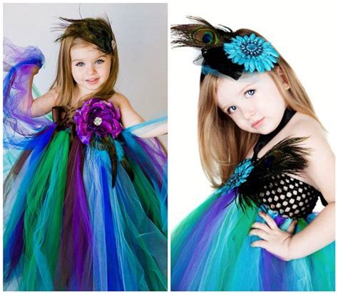 Flower Girl Peacock Dress 1 Peacock Wedding Theme Peacock Wedding