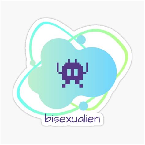 Pride Lgtb Bisexual Design For Open Minded People Alien Pun Sticker