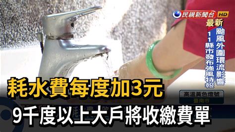 耗水費每度加3元 9千度以上大戶將收繳費單－民視台語新聞 Youtube
