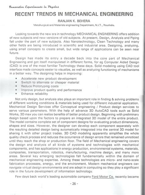 PDF Recent Trends In Mechanical Engineering