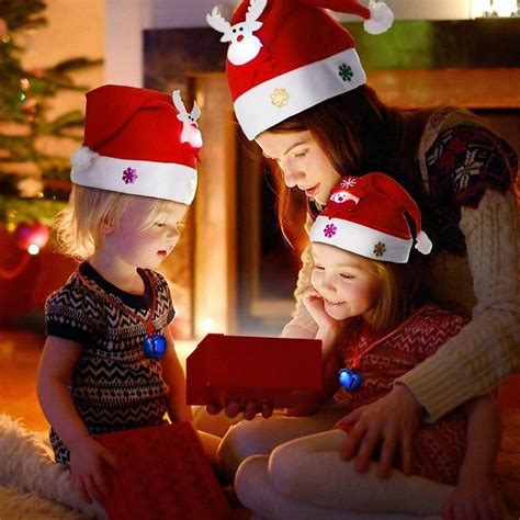หมวกซานตาคลอส สโนว์แมน กวางเรนเดียร์ มีไฟ Led ของขวัญคริสต์มาส สําหรับ