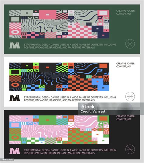 Vetores De Design Gráfico De Modelo De Pôster No Estilo Brutalismo