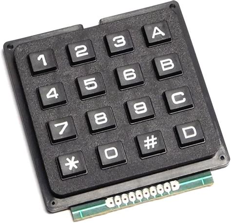 canaduino® 4x4 array matrix keypad for arduino etc tactile hard keys