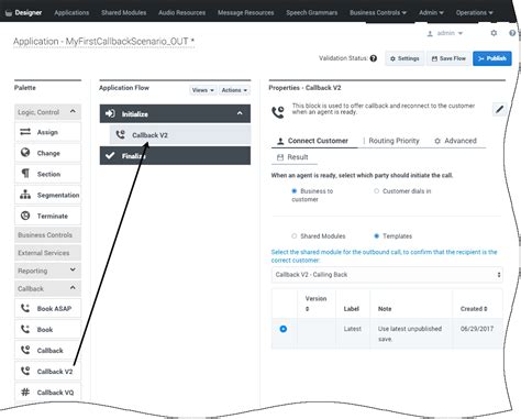 Provisioning Callback In Designer Genesys Documentation