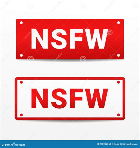 NSFW Not Safe For Work Sign Censorship Sign Stock Vector Illustration Of Censure Explicit