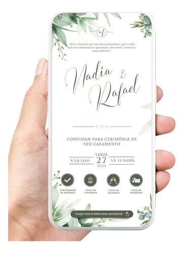 Convite Digital Interativo Coleção Verde Clicável Parcelamento sem