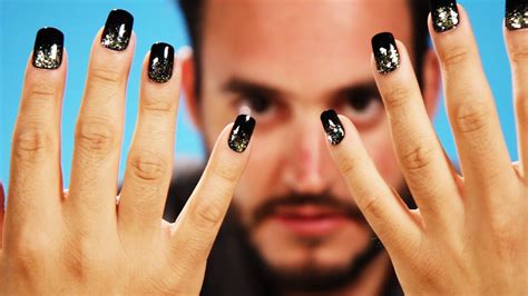 Guys Try Fake Nails Youtube