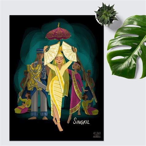 Singkil Filipino Folk Dance Filipino Art Tagalog Illustration