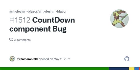 CountDown Component Bug Issue 1512 Ant Design Blazor Ant Design