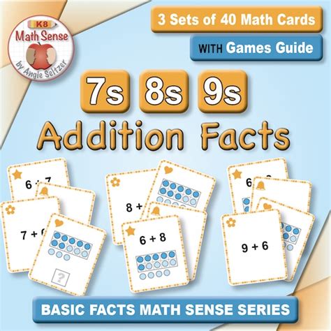 Addition Facts Games For 7s 8s 9s