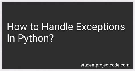 How To Handle Exceptions In Python In 2024