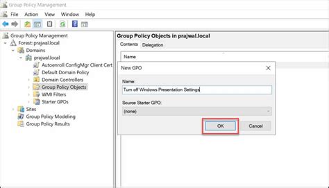 Turn Off Windows Presentation Settings Using Intune GPO
