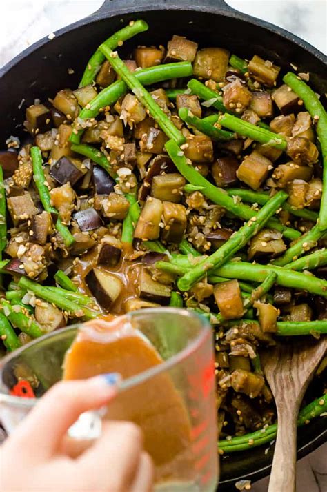 Miso Green Bean And Eggplant Stir Fry The Natural Nurturer