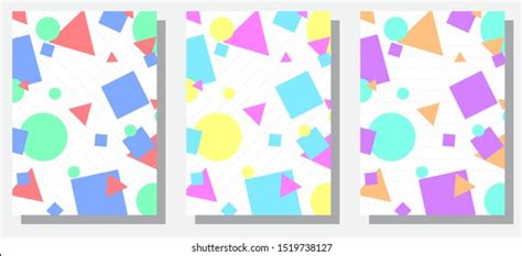 Colorful Geometric Seamless Patterns Bright Backgrounds Stock Vector Royalty Free 1026053671