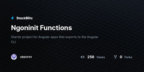 Ngoninit Functions Stackblitz