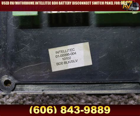 Rv Components Used Rv Motorhome Intellitec Bd0 Battery Disconnect Switch Panel For Sale Battery