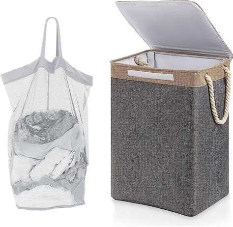 Collapsible Laundry Basket With Lid 78l Large Laundry Hamper Washing