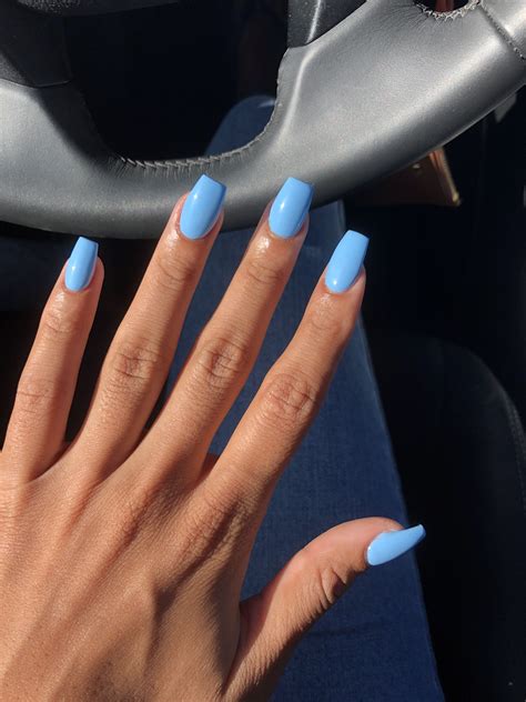 Acrylic Nail Ideas Light Blue At Oliver Howell Price Blog