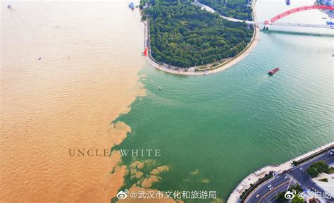 泾以渭浊观两江（长江、汉江）交汇之奇观。拍摄地