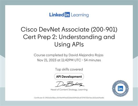 David Alejandro Rojas On Linkedin Certificate Of Completion