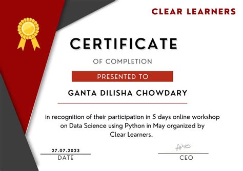 Dilisha Chowdary Ganta On Linkedin Clearlearners Onlineworkshop