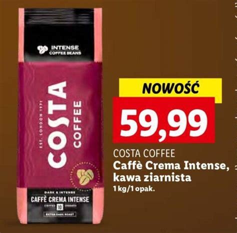 Promocja Caffè Crema Intense Kawa Ziarnista 1 Kg Lidl