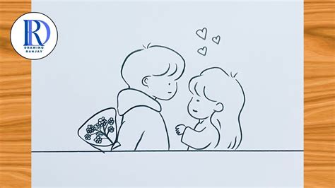 Cute Couple Drawing Ideas Step By Step Drawing Youtube