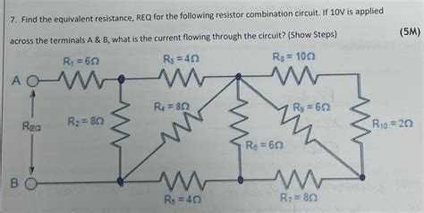 Solved 7 Find The Equivalent Resistance Req For The
