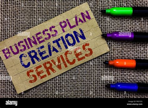 Handwriting Text Writing Business Plan Creation Services Concept Meaning Paying For