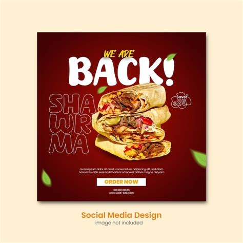 Premium Vector Food Social Media Post Design