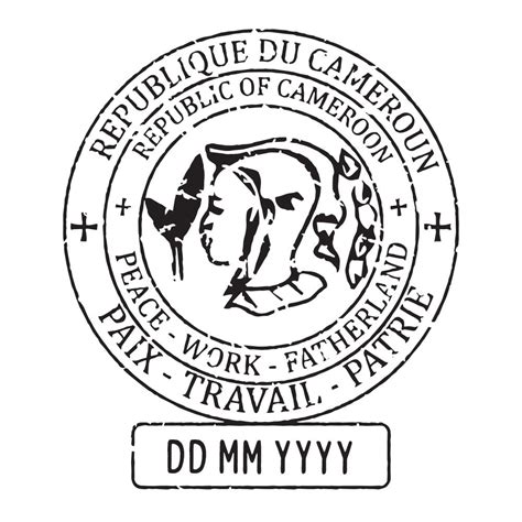 Passport Stamp Decal Cameroon Conquest Maps Llc