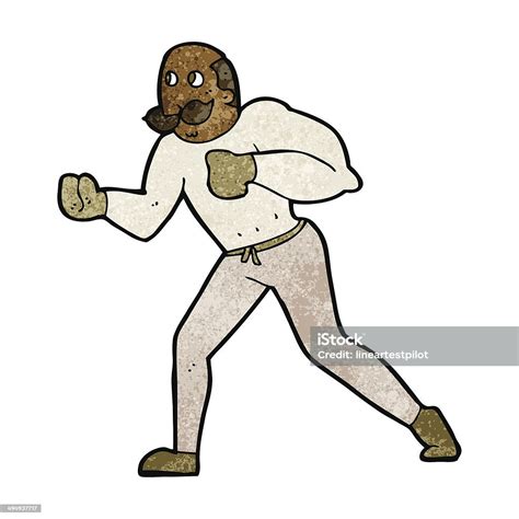 말풍선이 있는 복고풍 Boxer 남자 귀여운에 대한 스톡 벡터 아트 및 기타 이미지 귀여운 그리기 기이함 Istock