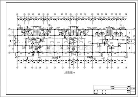 哈尔滨某现代化小区3160平米6层框架结构住宅楼建筑设计cad图纸住宅小区土木在线