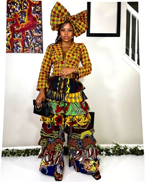 Jahzara Shakara Green Multicolored African Ankara Patch Print Chimzi