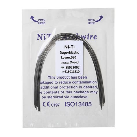 Dental Ortho Niti Super Elastic Ovoid Square Natural Rectangular Round Arch Wire International