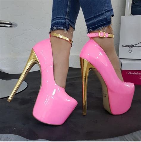 Pink Bound Evening Shoes Pink Bounding Platform Stiletto Heel Shoes