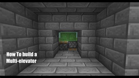 How To Build A Multi Floor Elevator Minecraft Java Youtube