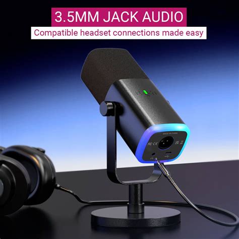 Flowing RGB Cardioid Microphone Mute Button USB XLR Microphone Gamer Setup Usb