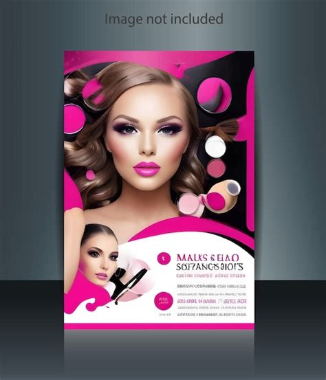 Beauty Salon Makeup Flyer And Beauty Product Sale Premium Ai