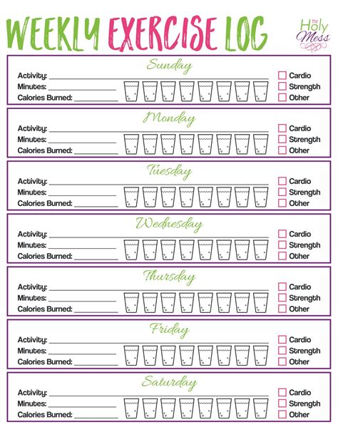 Fitness Planner Printables Free Printable Calendars At A Glance