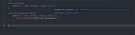 Implement Interface Ts Refactoring Adds Extra Semicolon In Type