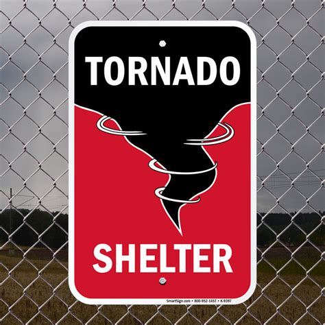 Tornado Shelter Sign Emergency Shelter Sign Sku K 9397