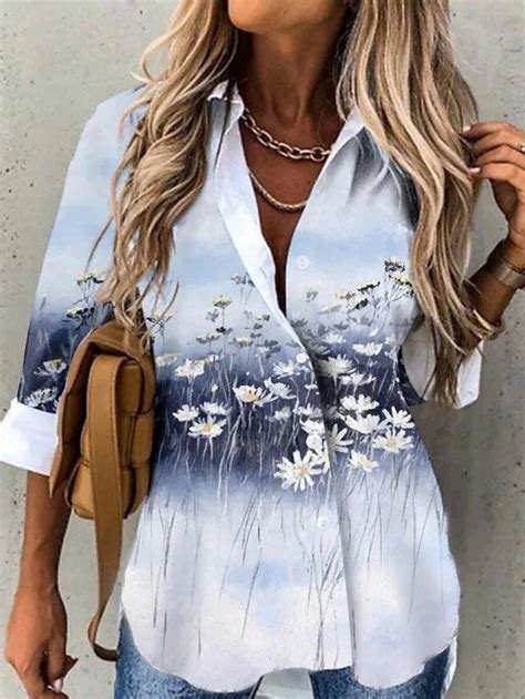 Elegant Loose Shirt Woman Fashion Casual Woman Shirt Temperament Long