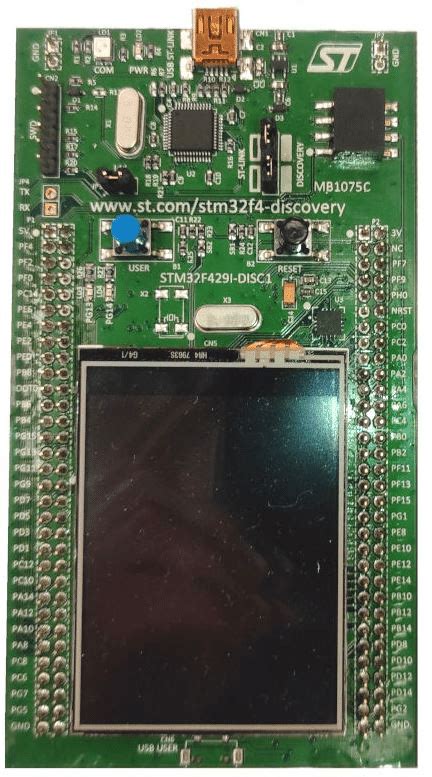 Photograph Of The Stm32f429i Disc1 Development Board Download