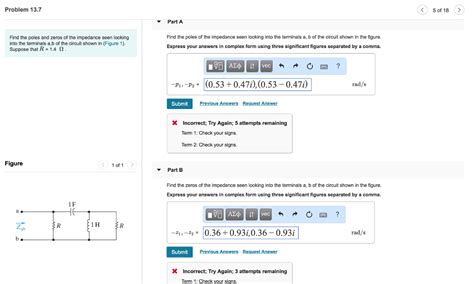 Solved Problem Of Part A Find The Poles And Zeros Chegg