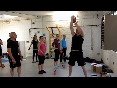 Guy Noble Teaching Kettlebell Snatch At Kettlercise Course Birmingham