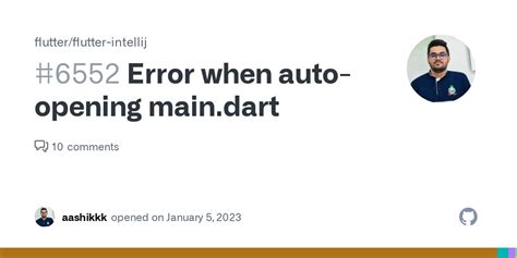 Error When Auto Opening Maindart · Issue 6552 · Flutterflutter