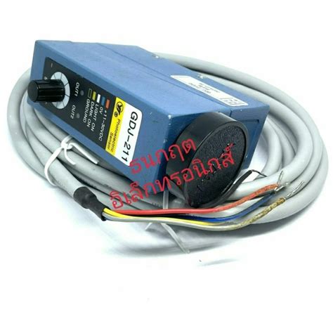 GDJ-211 เซ็นเซอร์ตรวจจับสี แสงสีขาว/ความคมชัดโฟโตอาย NPN/PNP +11-30VDC ...