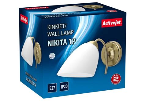 Kinkiet Aje Nikita 1P E27 1x60W Patyna ACTIVEJET ACTION Kinkiety