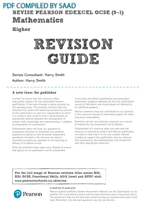 Solution Pearson Edexcel Gcse 9 1 Mathematics Higher Tier Revision Guide App Catch Up And